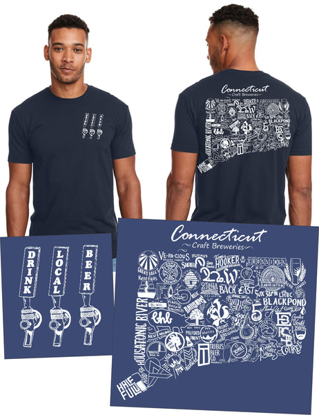 "Drink Local Beer" Connecticut Tee | Open Mind Pocket Tees